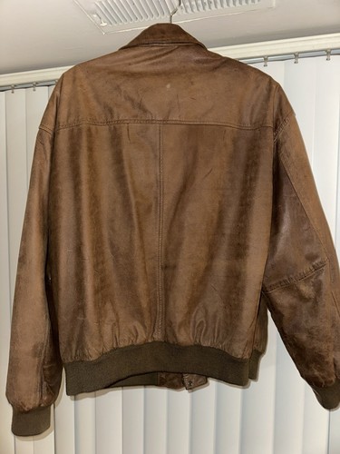 High Quality Vintage Georgetown Leather Design bomber Jacket, Size XL ...