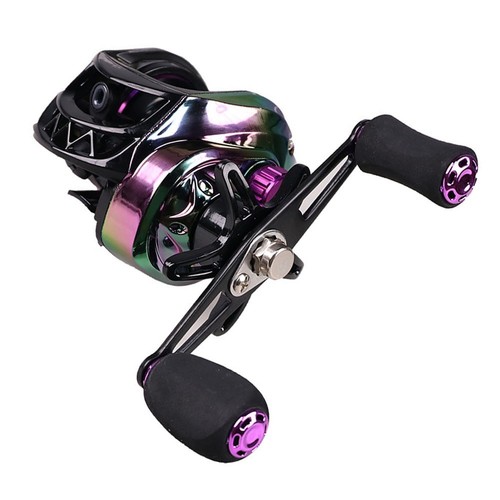 Baitcasting Fishing Reel with Reduced Friction and For Rainbow Color ...