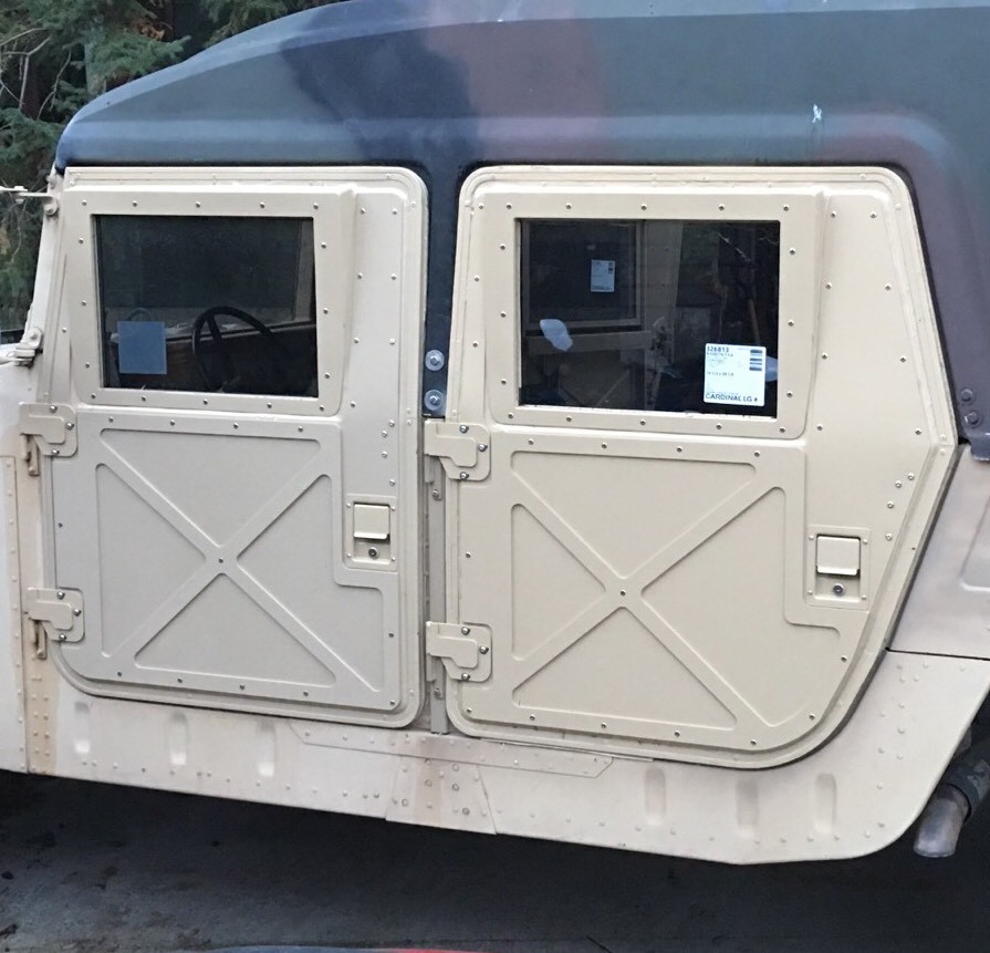 MILITARY HUMVEE X-DOORS - TAN - NEW - 4 - M998 H1 HUMMER - HARD DOORS ...