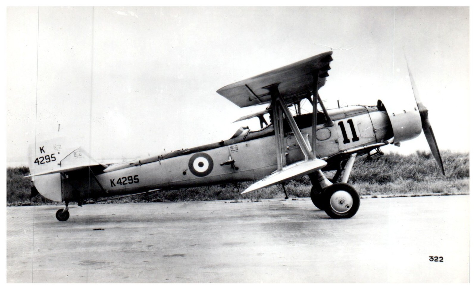 Blackburn B6 Shark K4295 RAF Carrier Torpedo Bomber Spotter WWII RPPC ...