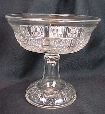 EAPG Findlay Glass Six Panel Finecut Pattern Compote Dalzell, Gilmore ...