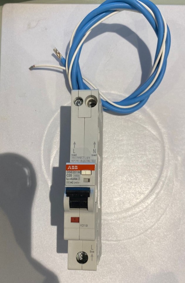 ABB DSE201M RCBO TYPE C20AMP | eBay