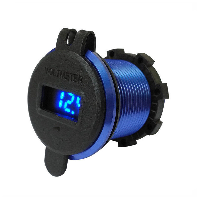 12-24V LED Dual QC3.0 USB Fast Charger Socket Power Outlet Motorcycle ...