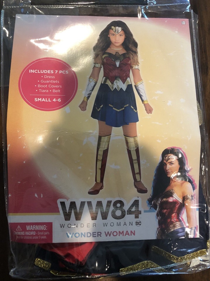 Wonder Woman WW84 Child Halloween Costume DC Superhero Small 4-6 (7 ...