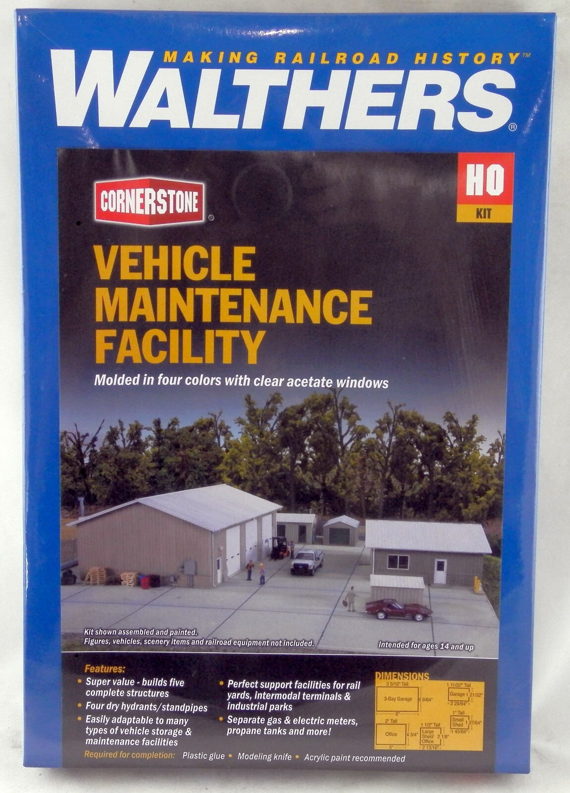 HO Scale Vehicle Maintenance Facility Kit - Walthers #933-4122 | eBay