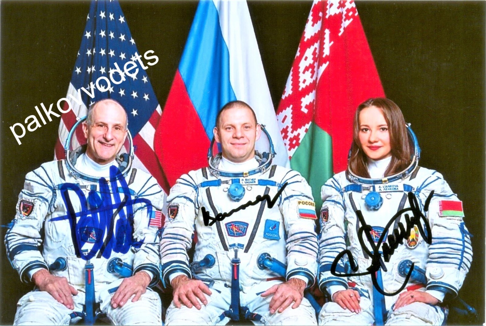 SOYUZ MS-25 autograph of Vagner Lenkova Donald Pettit backup crew | eBay