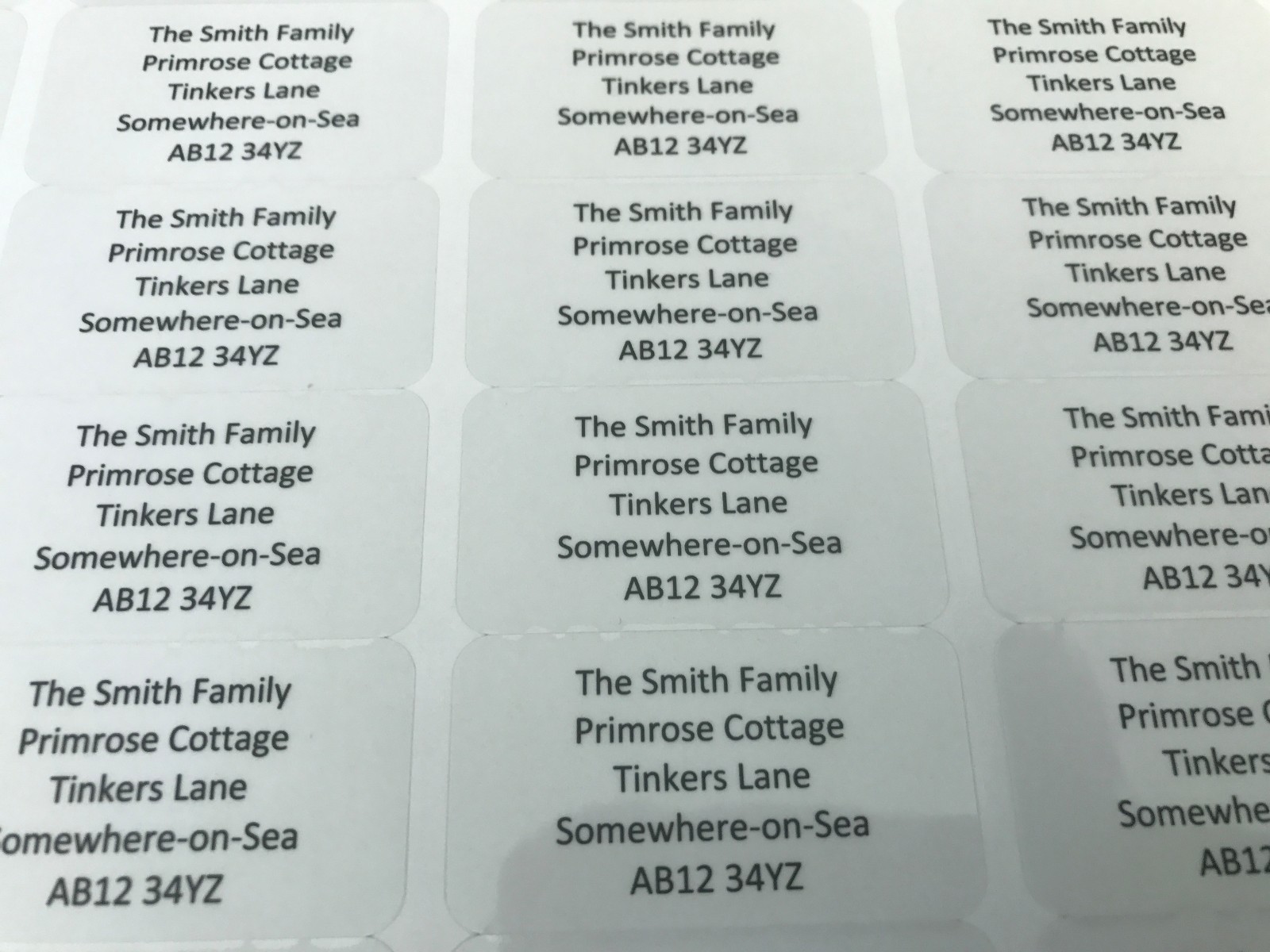 Clear Personalised Mini Labels 21mm x 38mm Professionally Printed | eBay UK