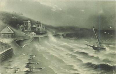 Rough Sea Whitby Yorkshire Storm At Scarborough England OLD PHOTO | eBay UK