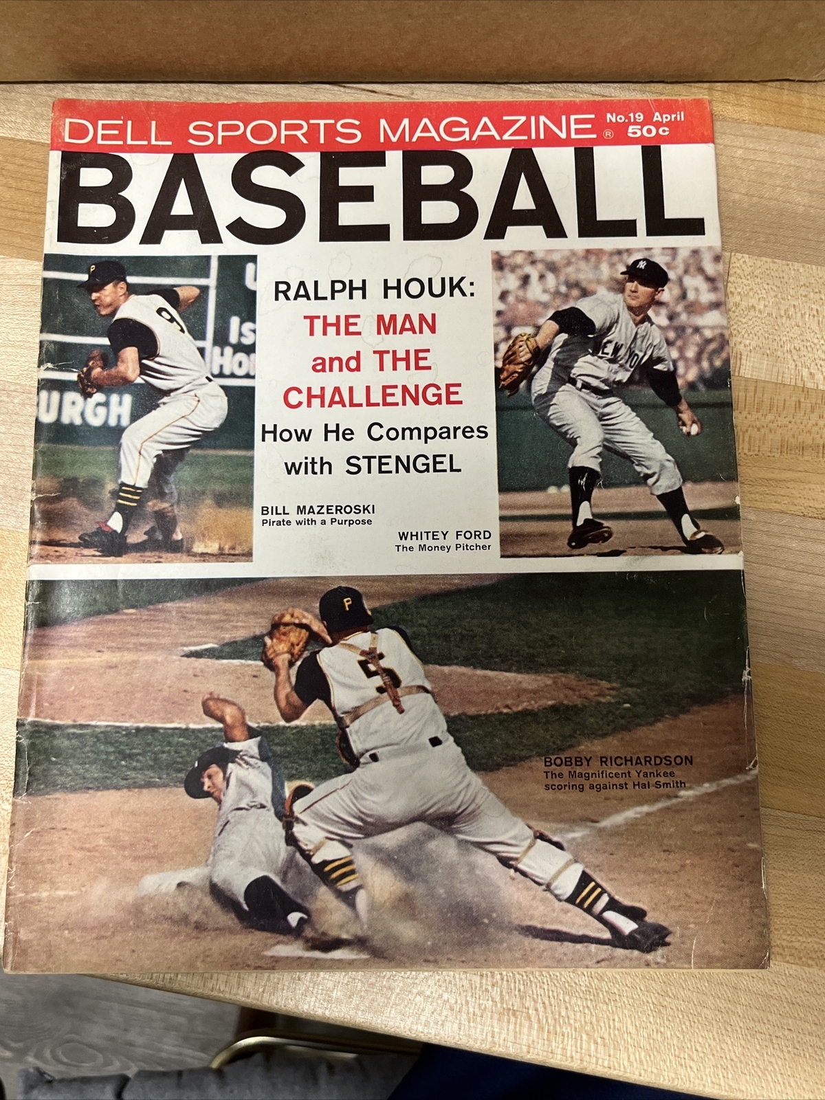 VINTAGE 1961 APRIL DELL BASEBALL MAGAZINE - WHITEY FORD BILL MAZEROSKI ...