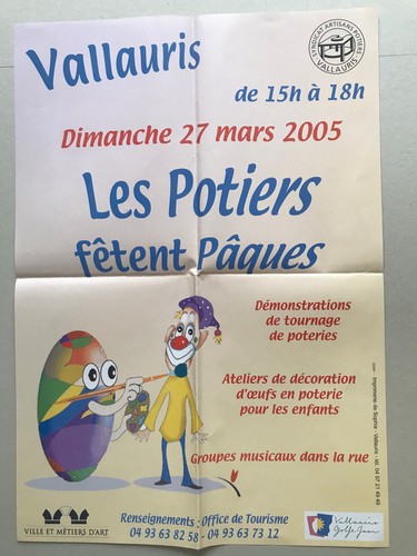 Affiche Vallauris Les Potiers Fêtent Pâques 2005 | eBay