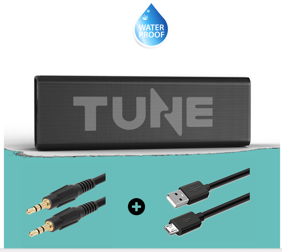 Tune Tech Portable Bluetooth 4.0 Speaker TT-Tune 3.5mm Aux MIcro USB ...