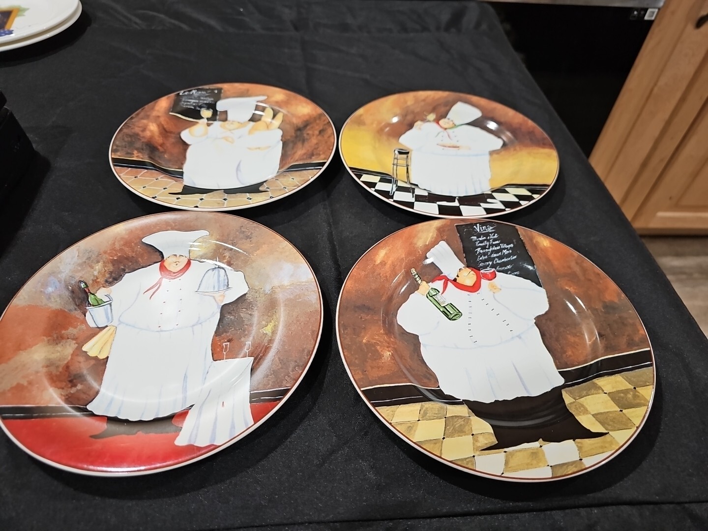 Sakura AL DENTE Fat Chef Salad/Lunch Plates Set of 4 Jennifer Garant ...