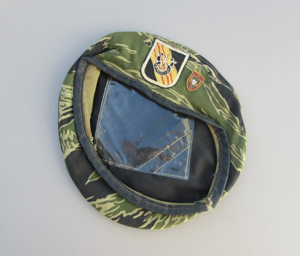 ORIGINAL VIETNAM SPECIAL FORCES MACV SOG JWD TIGER STRIPE CAMOUFLAGE BERET CAMO | eBay