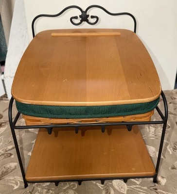 Longaberger Wrought Iron 2 Shelf Desk Counter Stand Organizer Slanted ...