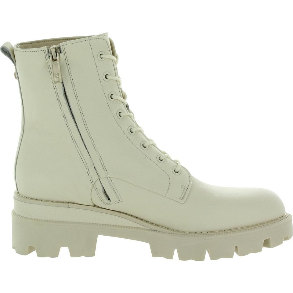 Sam Edelman Womens Garret Ivory Combat Boots Shoes 5 Medium (B,M) BHFO 0858 | eBay