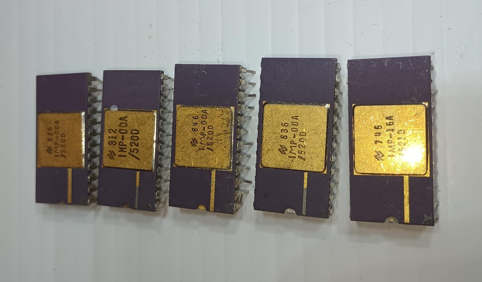 RARE NAT. SEMI. IMP-16 SET OF 5 GOLD PURPLE CERAMIC (4) IMP-00A, (1)IMP ...
