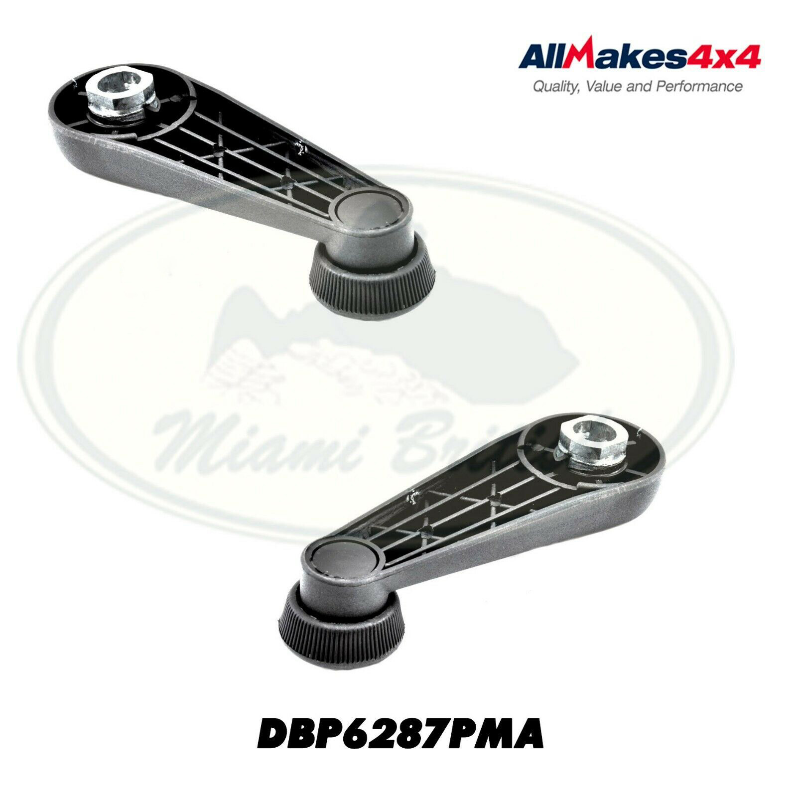 LAND ROVER FRONT DOOR WINDOW INTERIOR HANDLE SET x2 DEFENDER DBP6287PMA ...