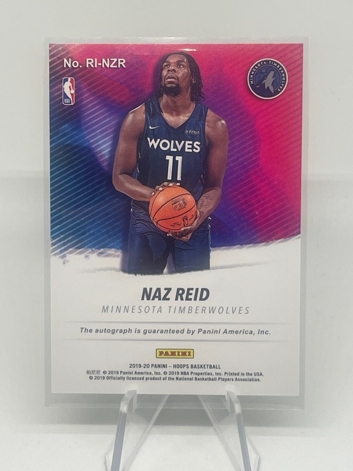 2019-20 Panini NBA Hoops Rookie Ink Naz Reid RC Auto Twolves 6MOTY | eBay