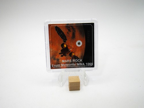 NWA 1068 meteorite. Martian (Shergottite). 12 mgr. In display. Gift ...