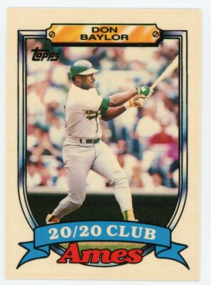 1989 TOPPS AMES 20/20 CLUB #3 - DON BAYLOR - OAKLAND ATHLETICS | eBay