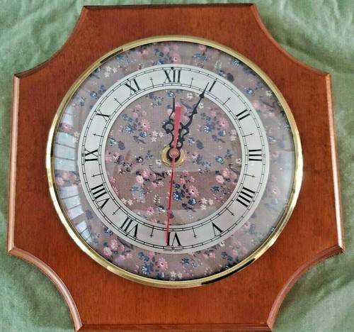 Vintage Wuersch Fall River Massachusetts Wall Clock Wood Frame Brass ...