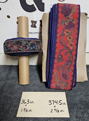 2 Rolls Of Vintage Tapestry Ribbon | eBay