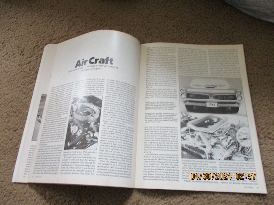 1984 High Performance Pontiac TA Magazine Issue Oct., 66 pgs, Vol. 5 ...