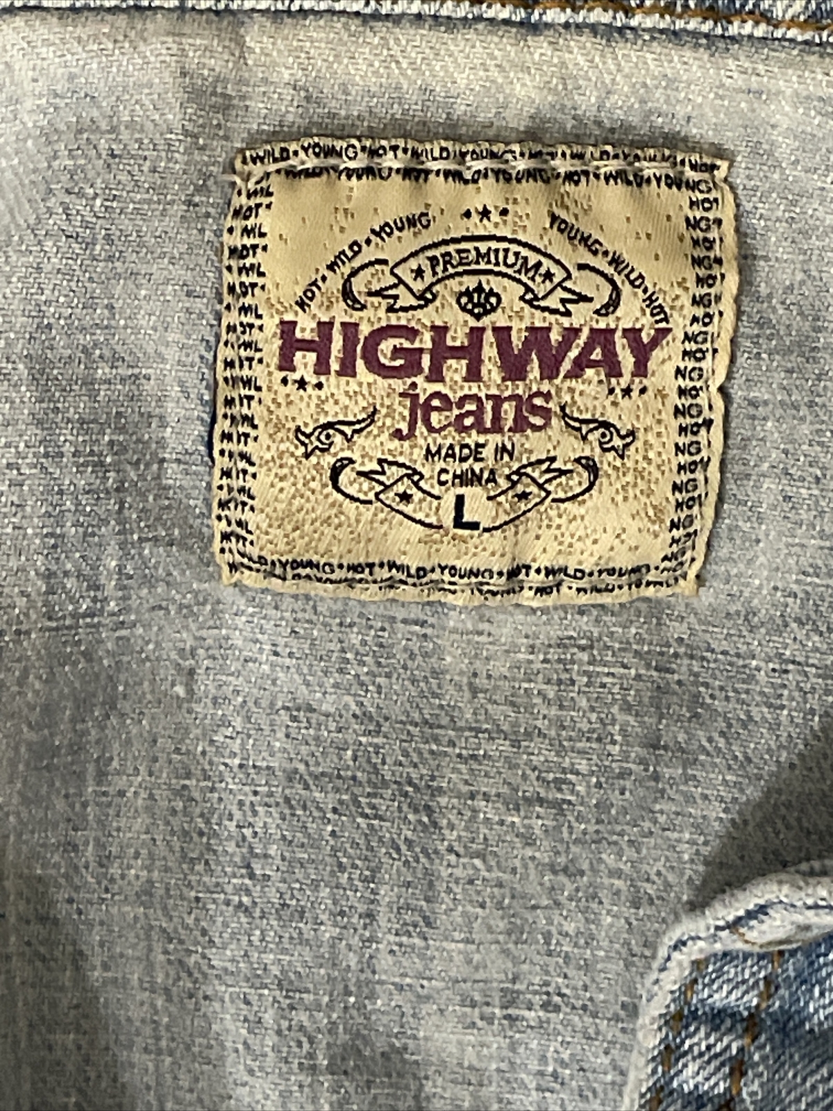 Highway Jeans Distressed Cropped Long Sleeve Denim Ja… - Gem