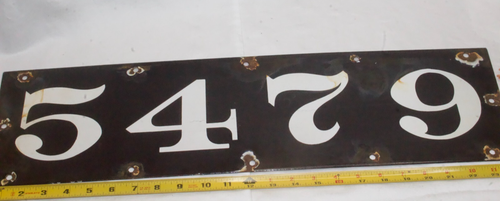 NEW YORK CITY SUBWAY PORCELAIN TRAIN NUMBER PLATE SIGN Original | eBay