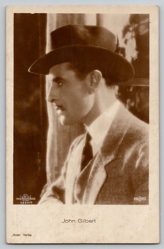 1920's Silent Film Actor John Gilbert Vintage RPPC Postcard Ross Verlag ...