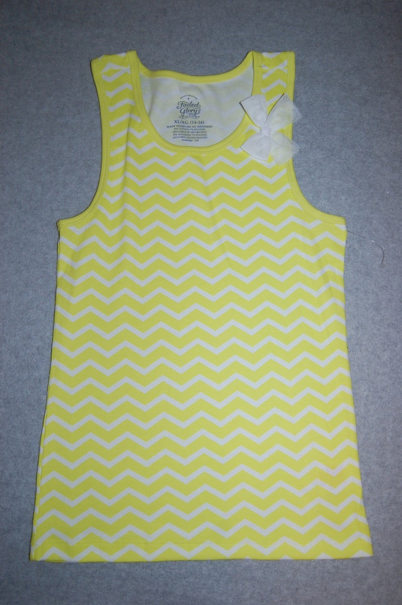 Yellow And White Chevron