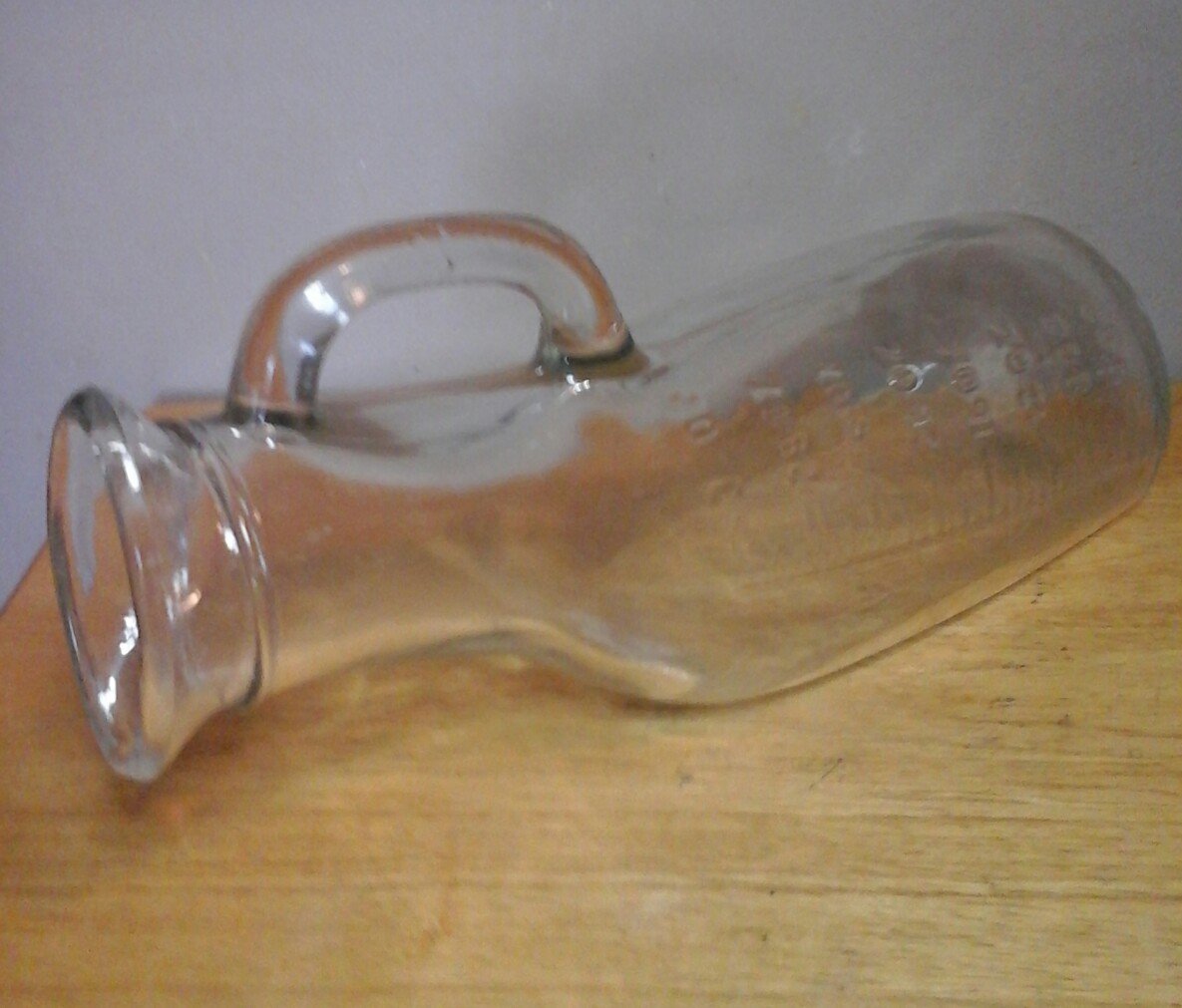 RARE ANTIQUE GLASCO HAND BLOWN GLASS 32 OZ URINE BOTTLE MINT OLD ...