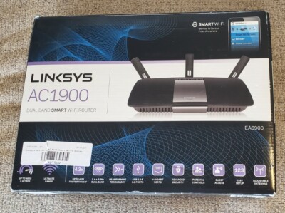 Linksys AC1900 Model EA6900 Dual-band Smart Wi-Fi Router*No Manuel* New ...