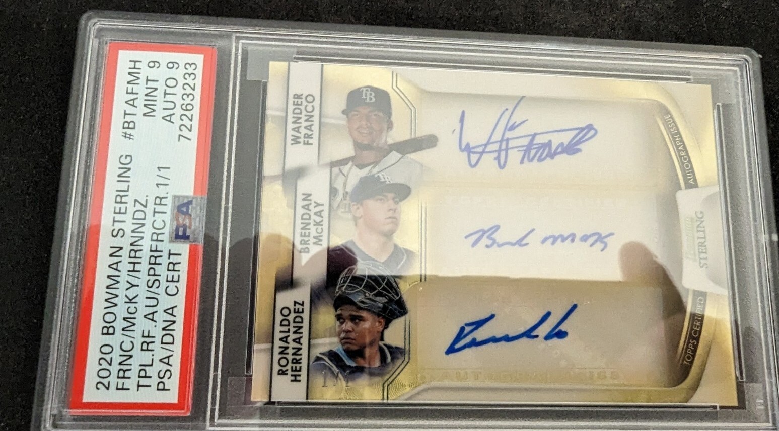 2020 Bowman Sterling SUPERFRACTOR Wander Franco RC AUTO 1/1 PSA 9 One ...