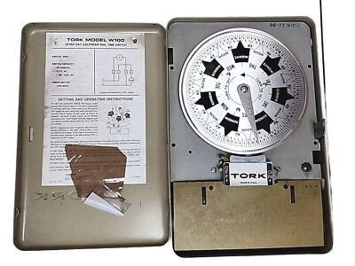 Tork Model W100 40AMP 120V Seven Day Calendar Dial Time Switch | eBay