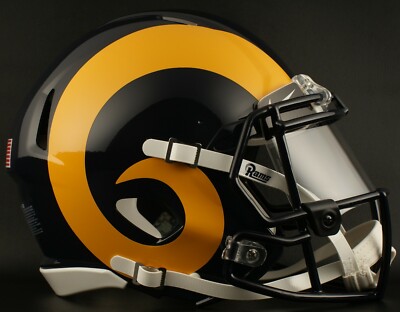 LOS ANGELES RAMS NFL Football Helmet with Nike CLEAR Visor / Eye Shield ...