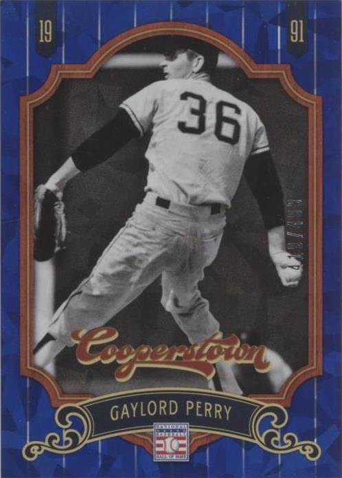 2012 Panini Cooperstown - Gaylord Perry #61 Blue Crystal Collection ...