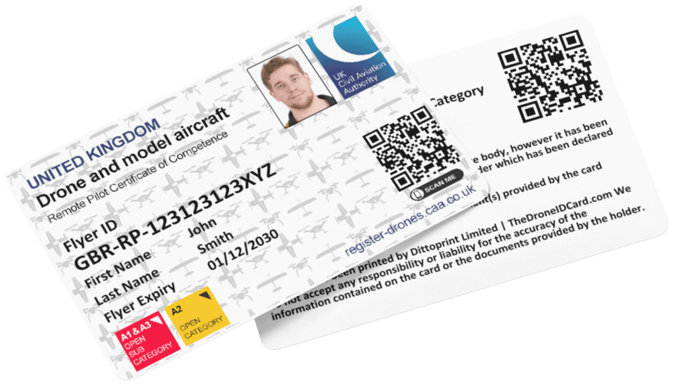 Drone Operator ID Stickers & NFC Drone Flyer ID Card + FREE Virtual ID ...