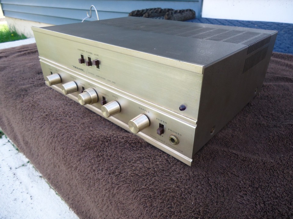 SAF 24D REALISTIC STEREO INTEGRATED ECL82 TUBE AMPLIFIER SHOWN AT FULL ...