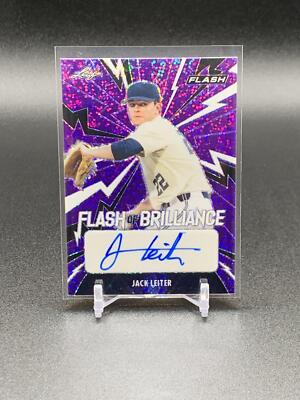 2021 Leaf Flash Jack Leiter Flash of Brilliance Purple Speckle Auto /75 ...