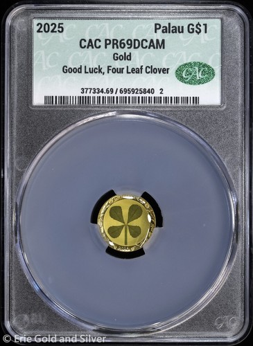 2025 $1 Palau Proof Gold Good Luck Four Leaf Clover CAC PR 69 DCAM | eBay