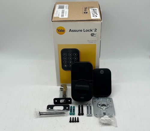 Yale Assure Lock 2 Deadbolt, Black Suede Smart Keyless Entry Door Lock ...