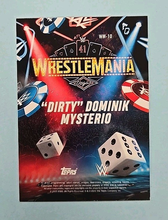 2025 Topps WrestleMania 41 LE WWE Dirty Dominik Mysterio Base #WM-10 ...
