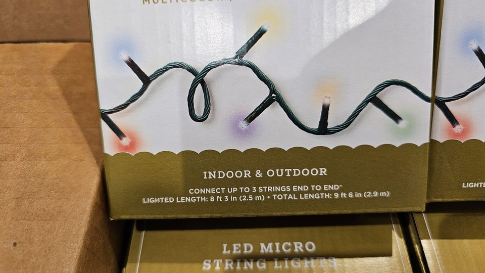 Bulk 15 Boxes Wondershop LED Micro String Holiday Lights Multicolor 100 ...