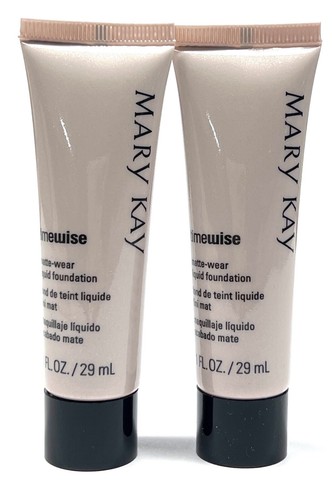 MARY KAY TIMEWISE MATTE WEAR LIQUID FOUNDATION~BRONZE 8~038772~LOT OF 2 ...