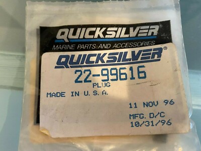 Mercury Quicksilver PART 3 22-99616 Pipe Plug NEW Boat Part A105 | eBay