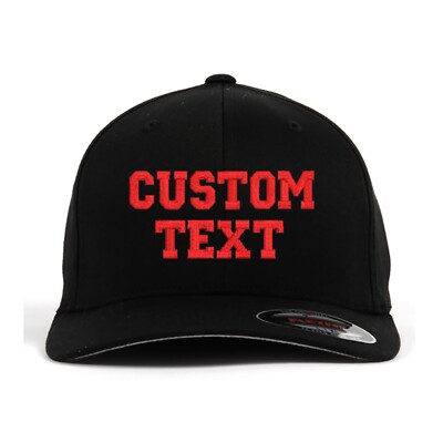 Custom make flex fit cap hat, custom embroidered flex fit ball cap ...