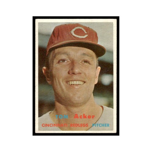 1957 Topps Baseball Card Tom Acker RC Reds #219.0 | eBay