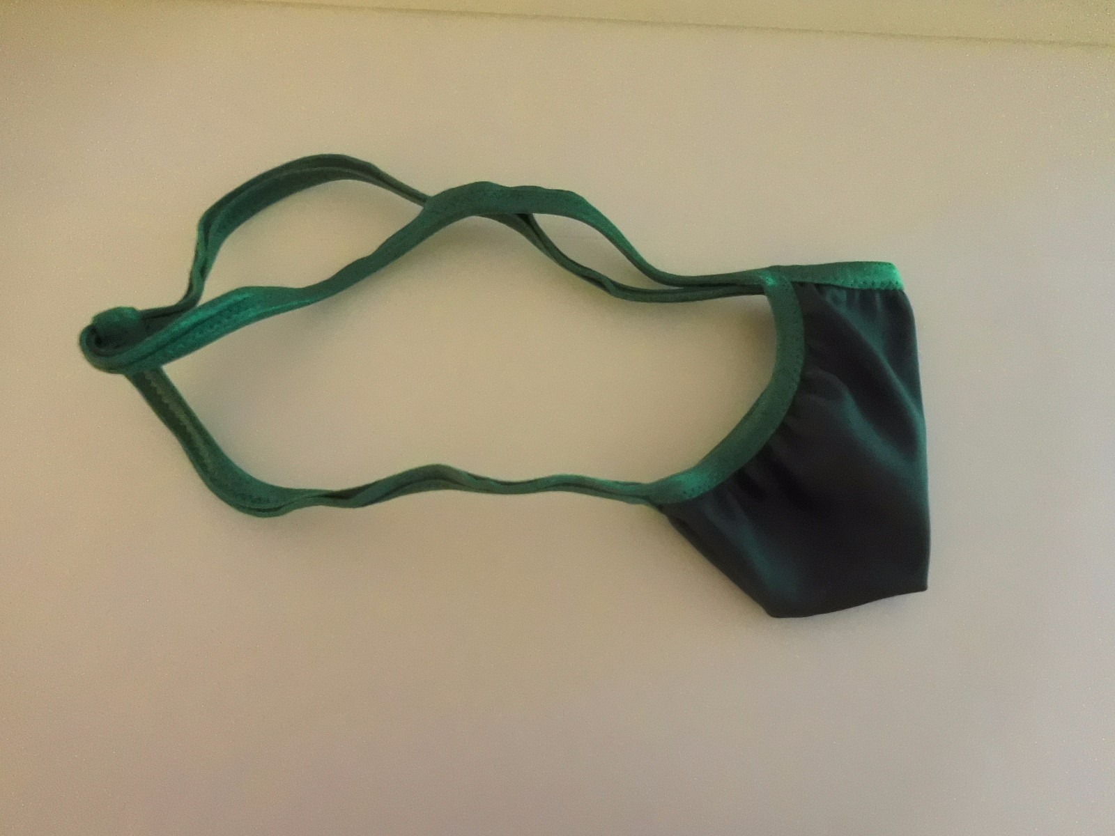 Men's G String Thong Micro Back Choice Dark green spandex made in USA ...