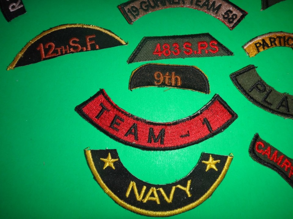 Group Of 25 US & ARVN Military Arcs Tabs Patches From Vietnam War Era ...